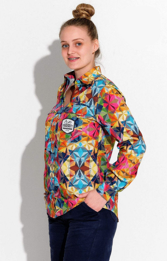 TRADEMUTT WOMENS FRACTAL FULL BUTTON LONG SLEEVE WORKSHIRT – Sprenger's ...