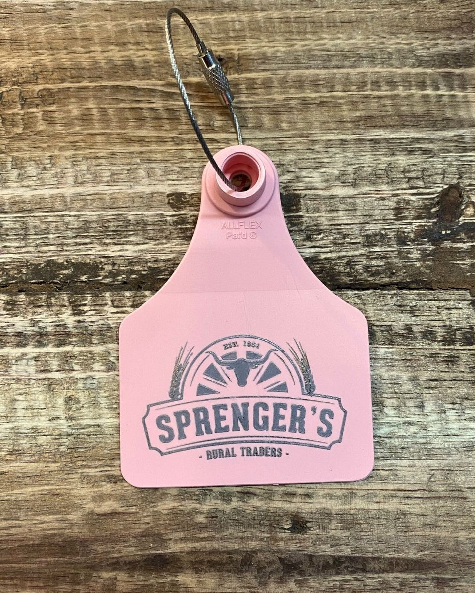 SRT ORIGINAL LOGO EAR TAG LARGE PINK – Sprenger's Rural Traders