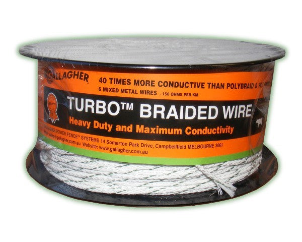 GALLAGHER TURBO BRAID WIRE 3.5MM X 1/8 200M – Sprenger's Rural Traders